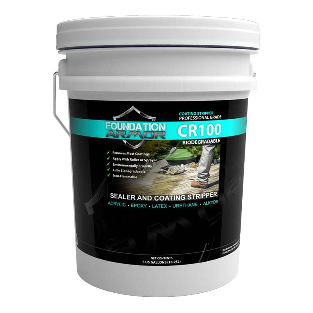 Foundation Armor CR100 Coating Remover, Strips Acrylic, Paint, Epoxy ...