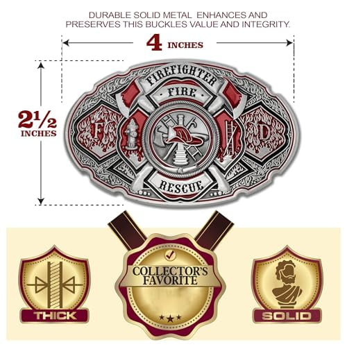 Armor Coin & Emblem - Firefighter Belt Buckle for Men | Custom Maltese ...