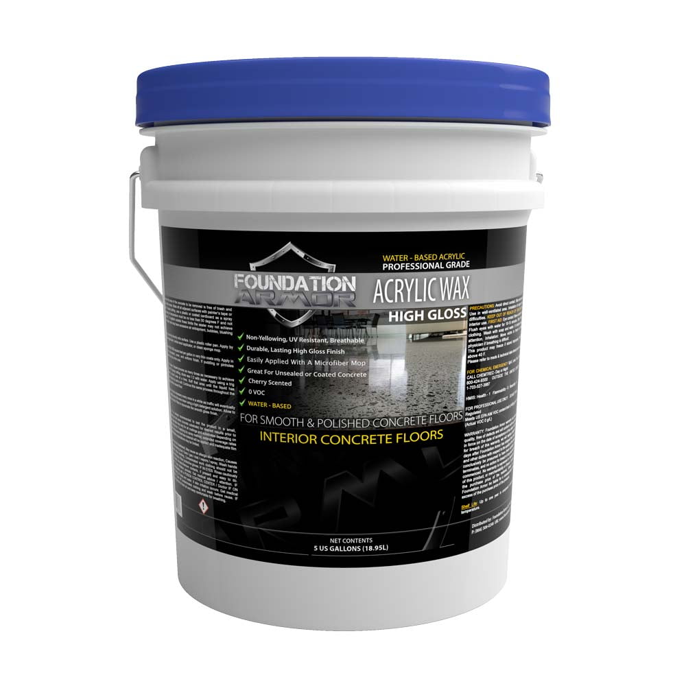 Armor Gloss Wax - WATER-BASED HIGH GLOSS ACRYLIC CONCRETE FLOOR WAX FOR ...