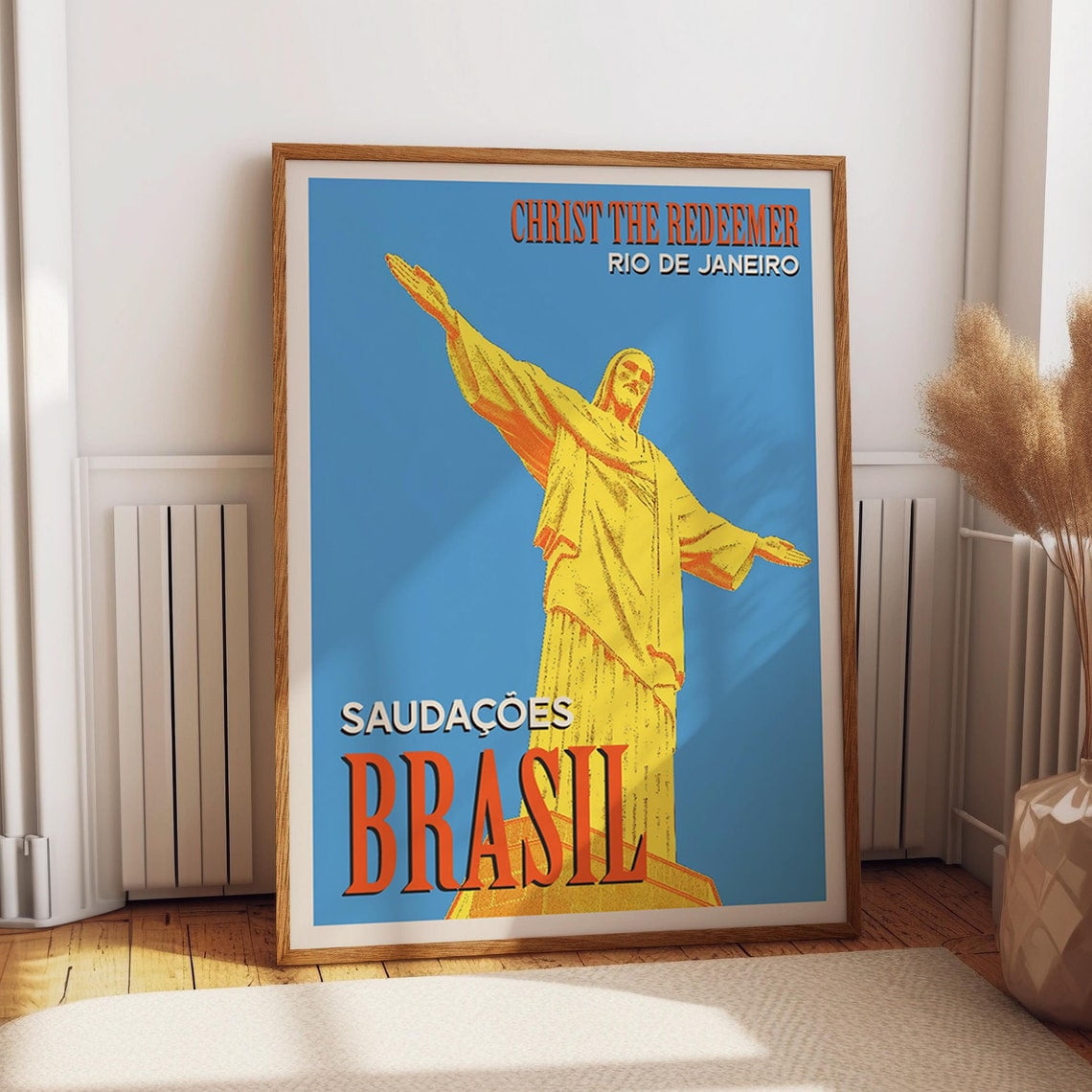 Christ The Redeemer Rio De Janeiro Poster - Saudações Brasil Print ...