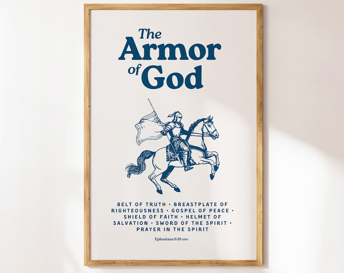 Armor Of God Ephesians 6:20 Christian Wall Art For Father'S Day Gift ...