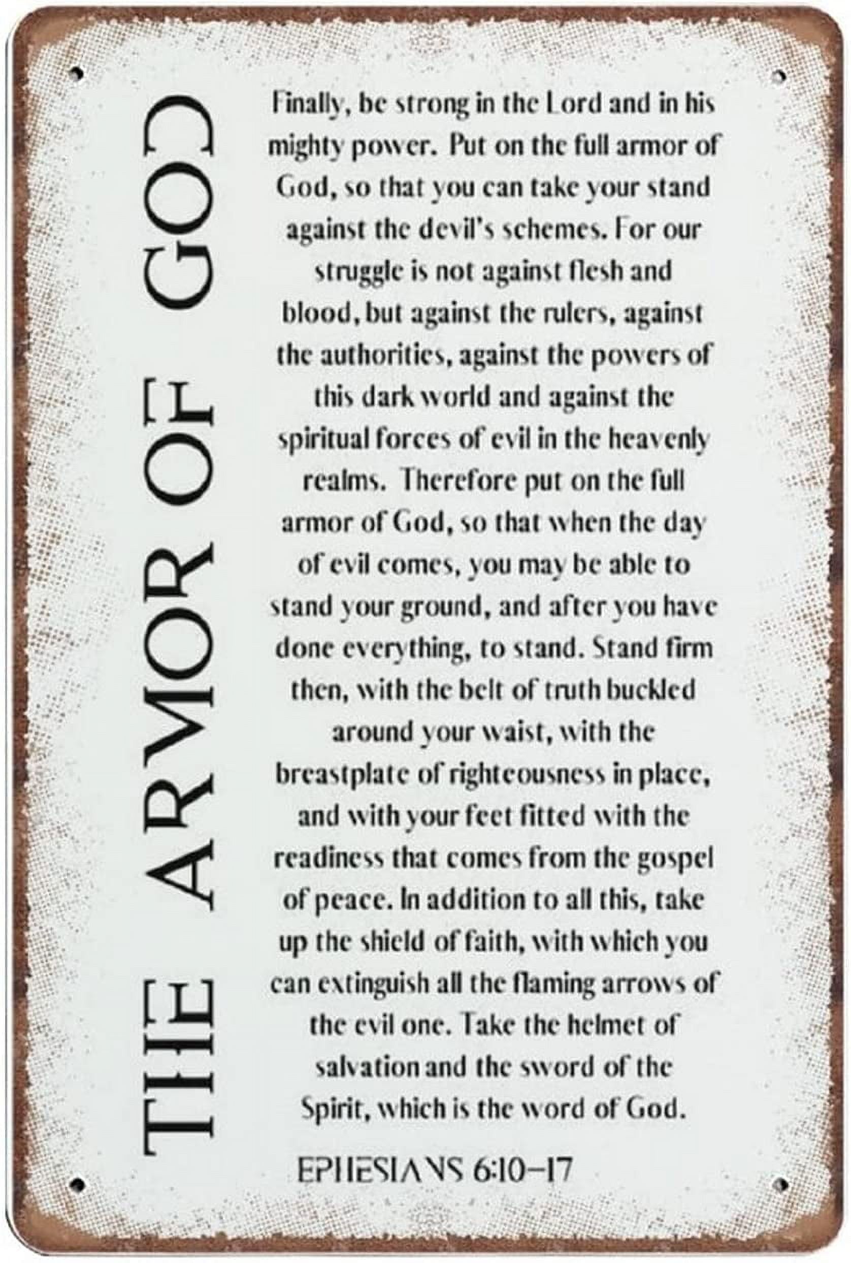 The Armor of God Metal Tin Signs-Metal Tin Signs Exquisite Wall Art ...