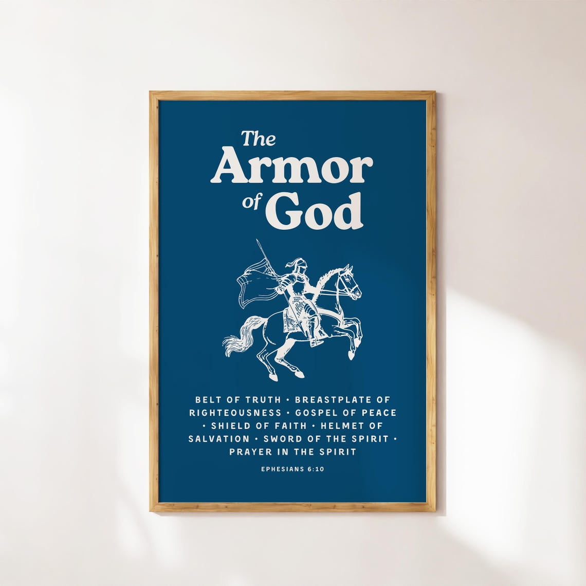 Armor Of God Print, Ephesians 6 Bible Verse Poster, Christian Wall Art ...