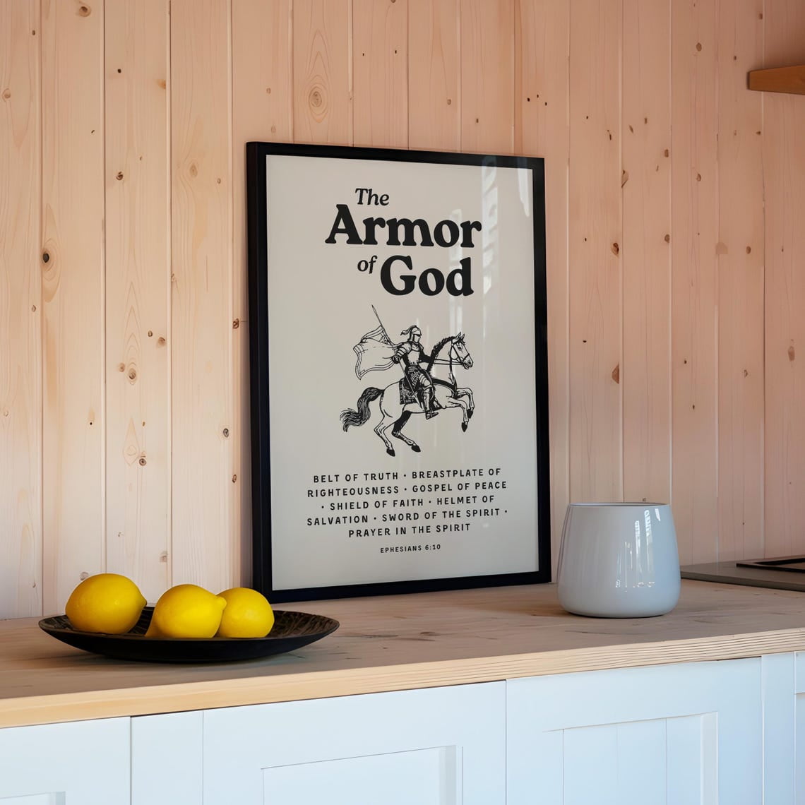 Armor Of God Print, Ephesians 6 Bible Verse Poster, Christian Wall Art ...