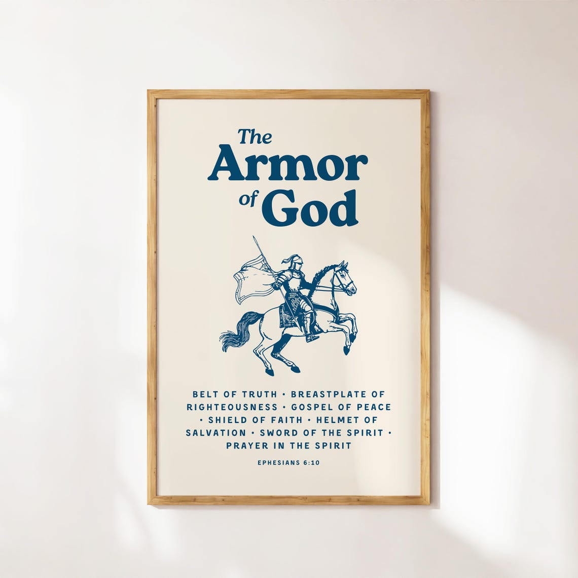 Armor Of God Print, Ephesians 6 Bible Verse Poster, Christian Wall Art ...