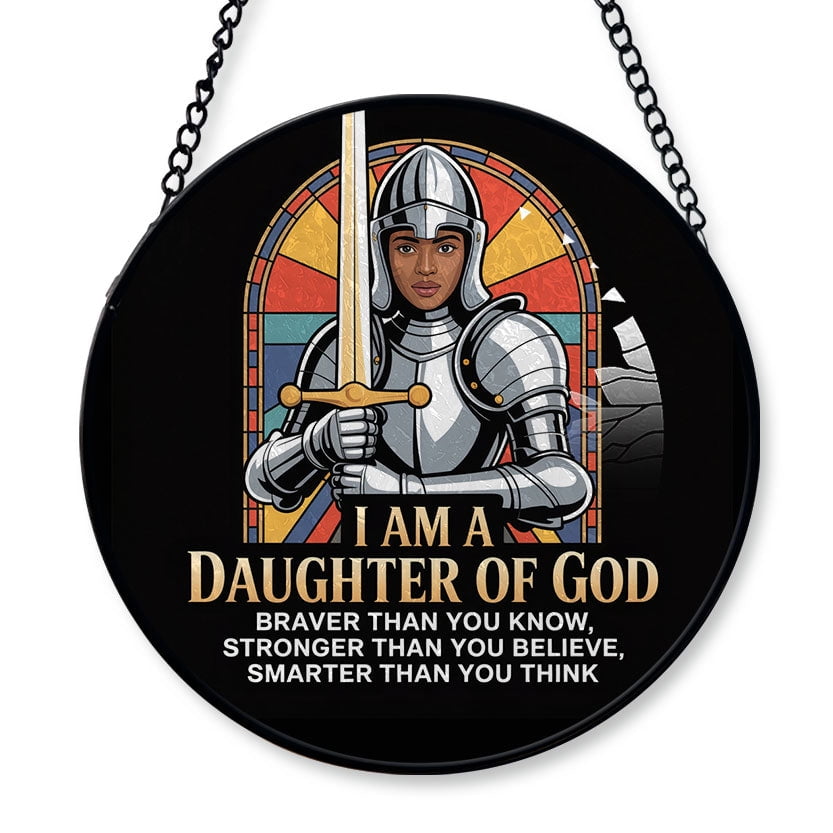 Armor of God Suncatcher, Knight Stained Glass, Inspirational Christian ...