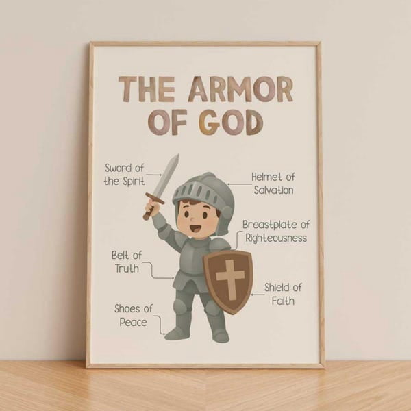 The Armor of God poster , preschool classroom decor, christian ...