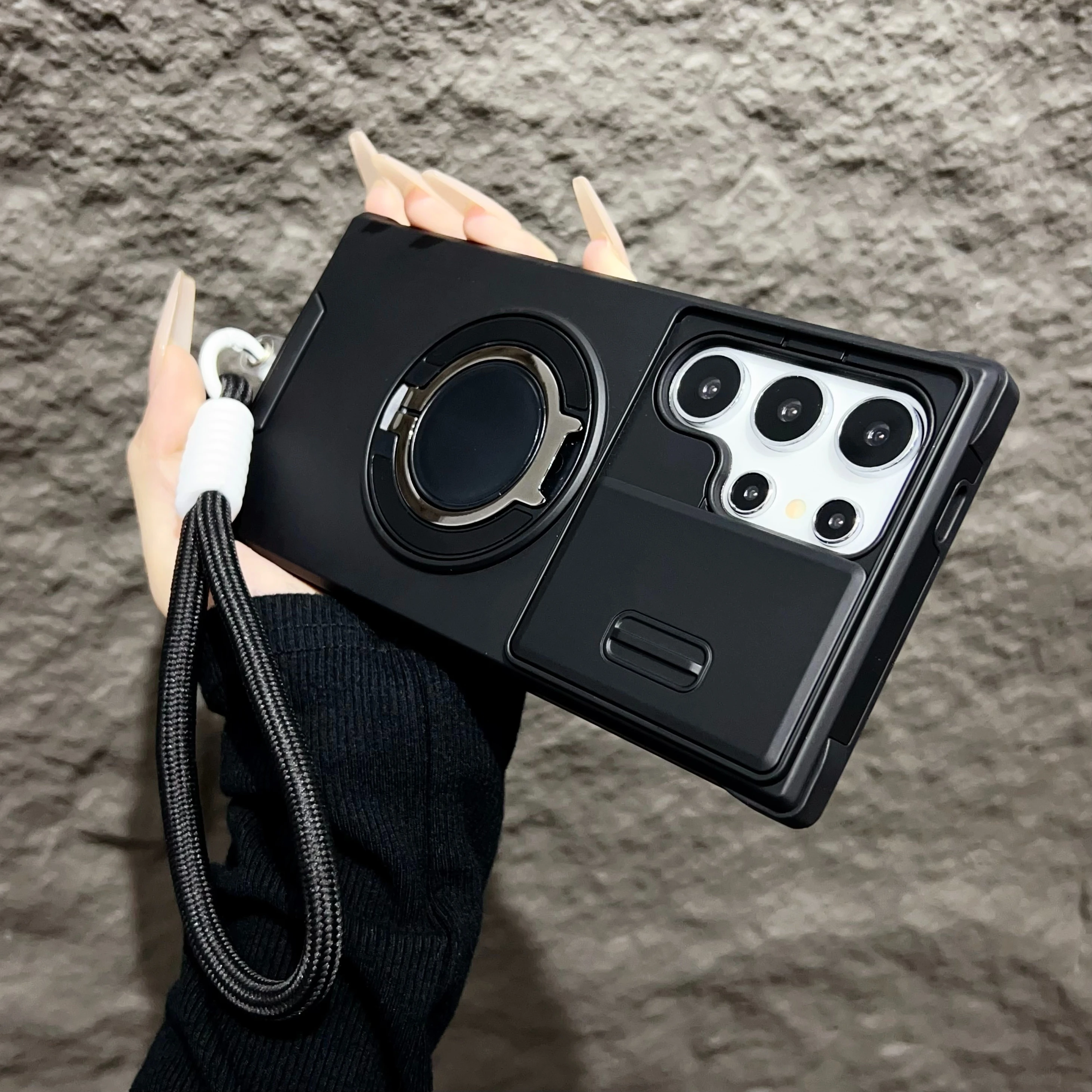 Armor Magnetic Bracket Case for Samsung Galaxy - Shockproof Cover with ...