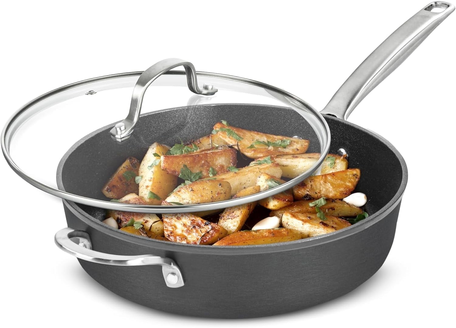 Granitestone Armor Max 5.5 Qt Non-Stick Sauté Pan with Lid, Heavy Duty ...
