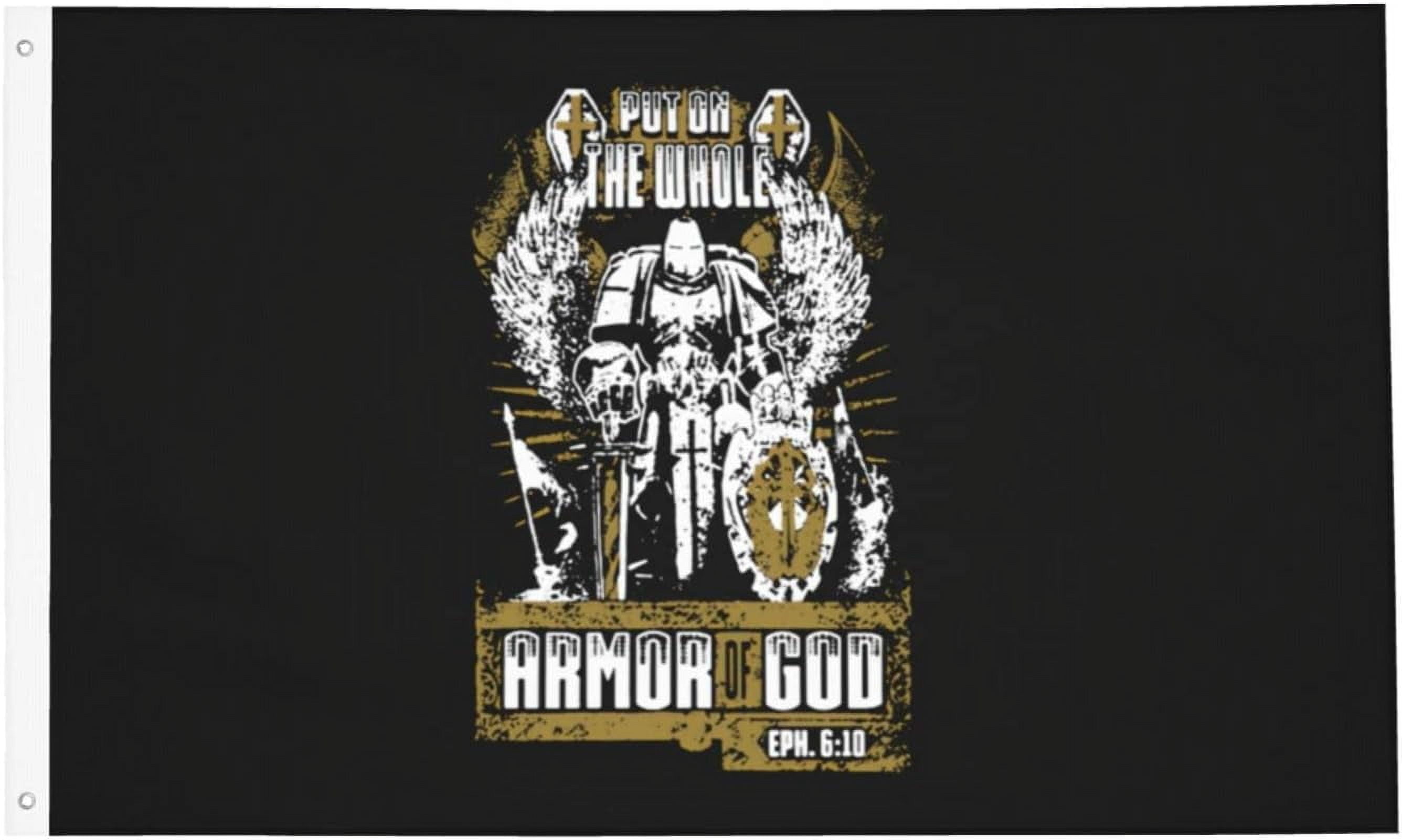 Armor Of God Banner With Metal Grommets Double Sided Printed Flag 3x5 ...