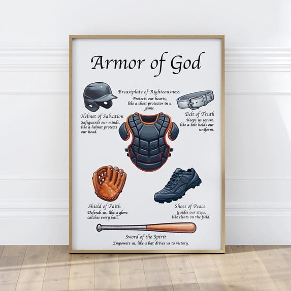 Armor Of God Baseball Poster, Unframed Paper Poster 16x20in - Walmart.com
