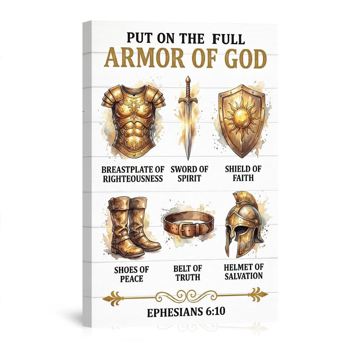 Armor Of God Ephesians 6 10 Christian Religious For Bedroom Prayer Room ...