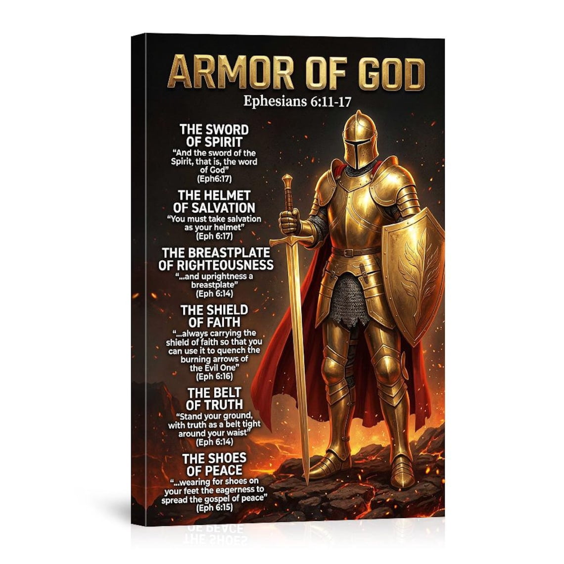 Armor Of God Ephesians 6 11 17 Bible Verse Christian Spiritual Warrior ...