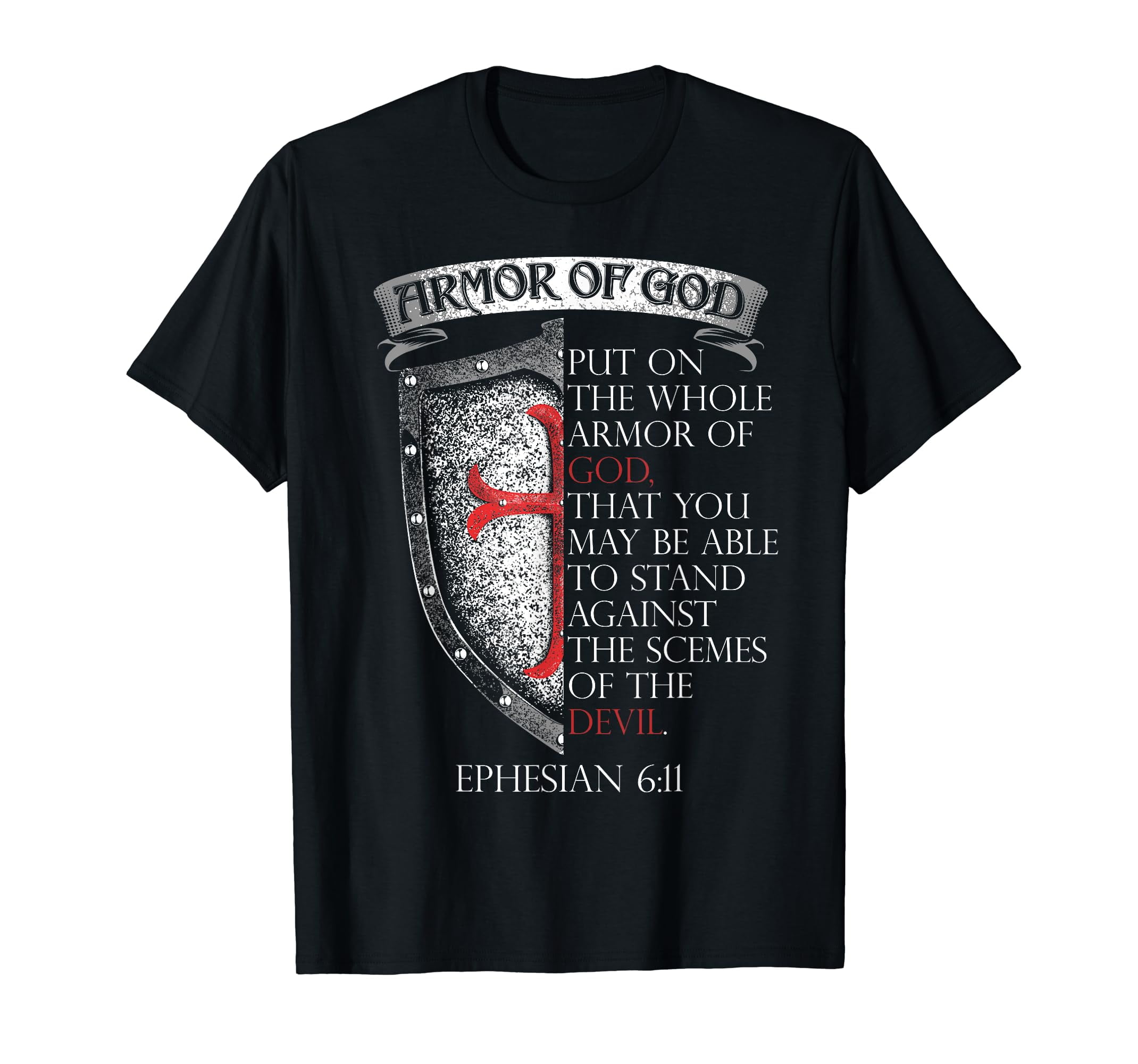 Armor Of God Ephesians 6:17 Bible Verse T Christian T-Shirt - Walmart.com