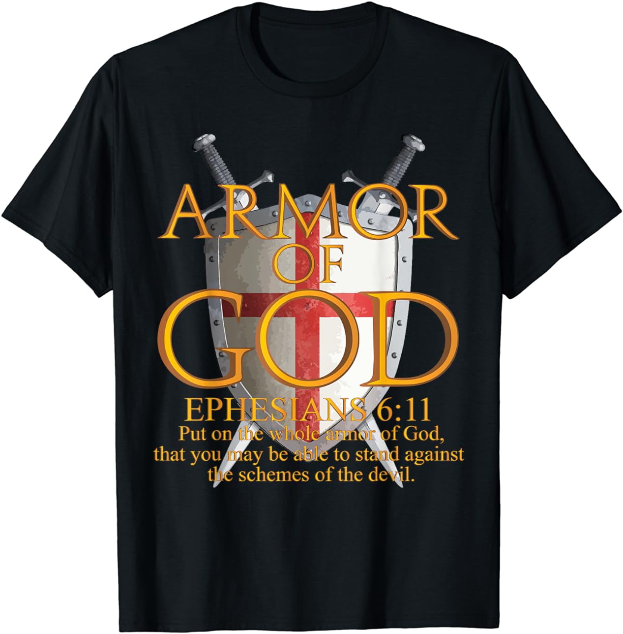 Armor Of God Ephesians Bible Verse Religious Christian Boy Cotton T-Shirt - Walmart.com