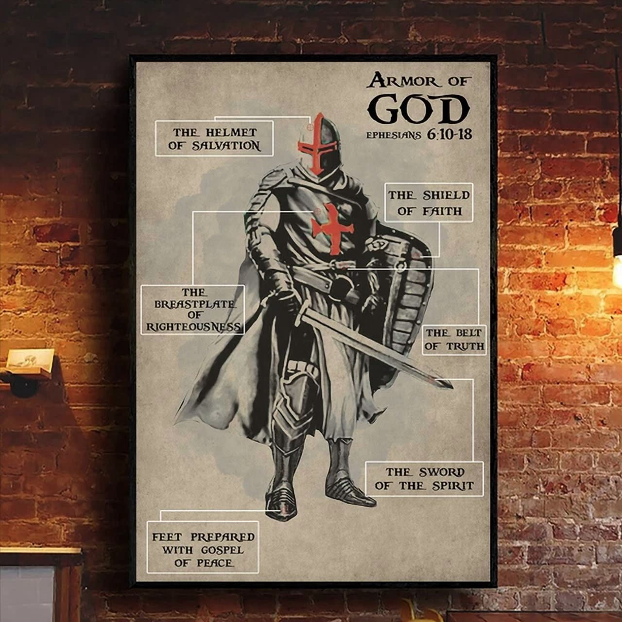 Armor Of God Faith Christian Warrior Wall Art Modern Wall Decor Art ...