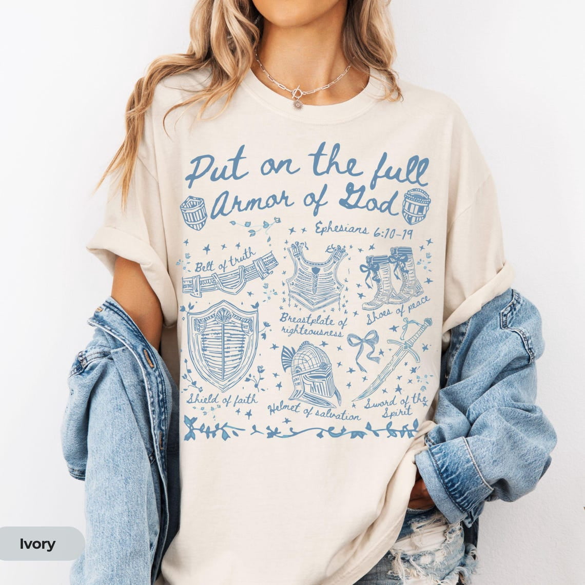 Armor Of God For Women Jesus Church Ephesians 6 Graphic Tee Faith Based ...