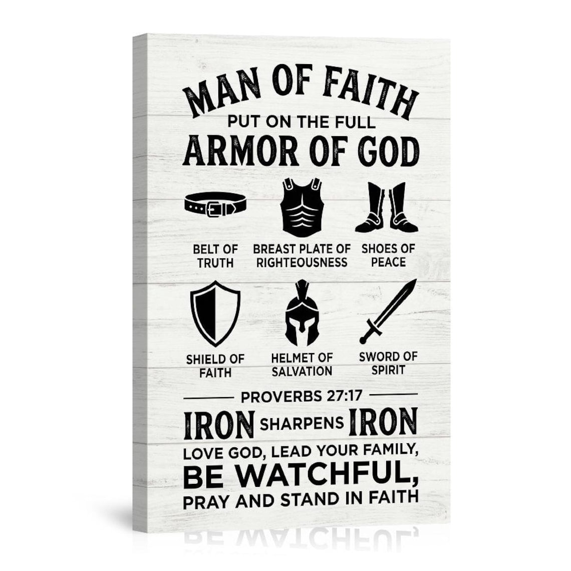 Armor Of God Man Of Faith Christian Ephesians Bible Verse For Men S ...