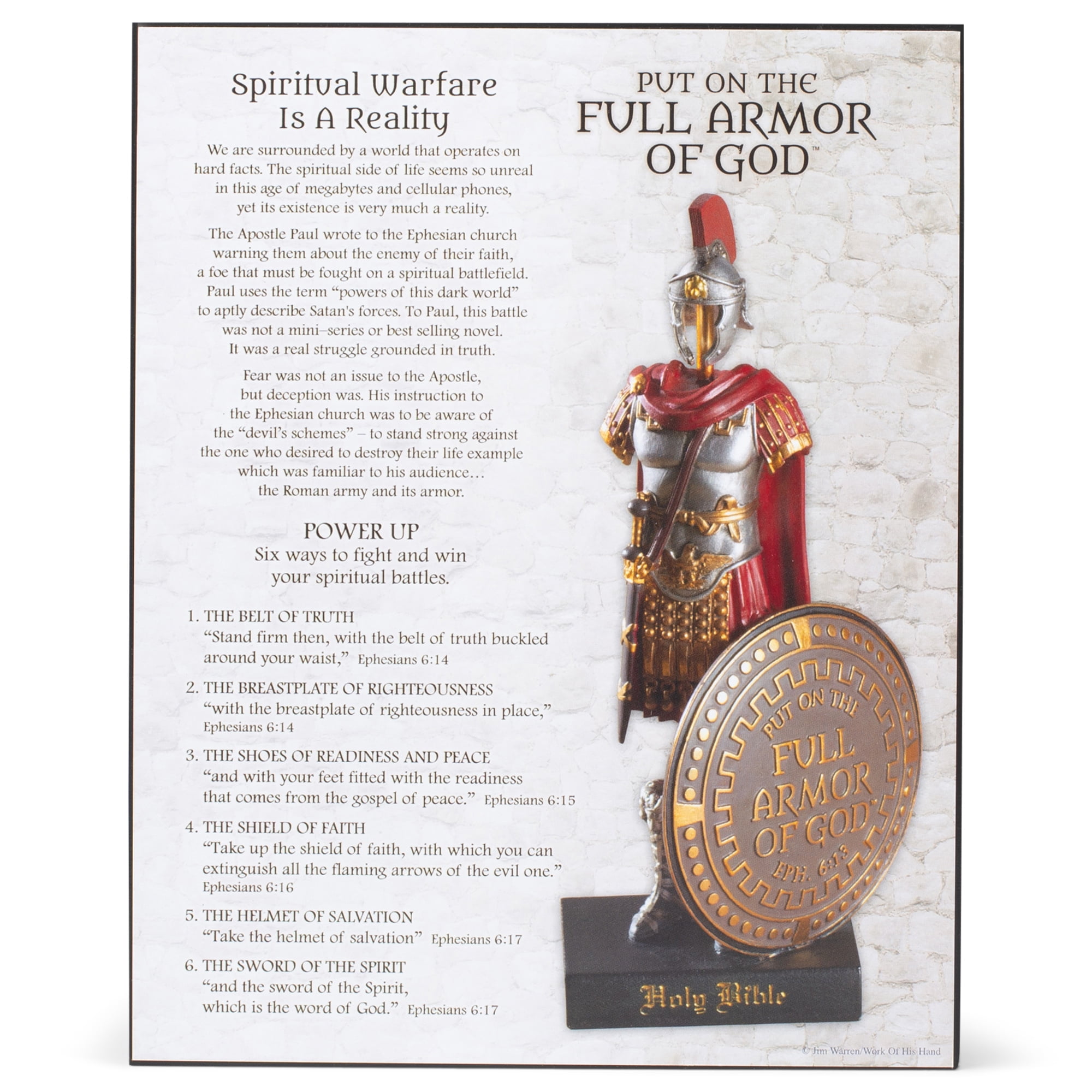 Armor Of God Marble Gray 10 x 8 Wood Tabletop or Wall Plaque Sign ...