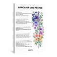 Armor Of God Prayer Sword And Floral Christian Wall Art Canvas ...
