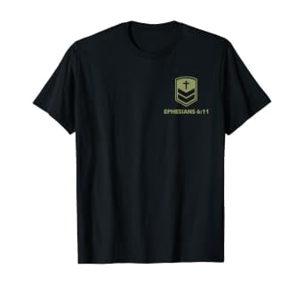 Armor Of God Warrior Ephesians 6:11 Front And Back Design T-Shirt ...