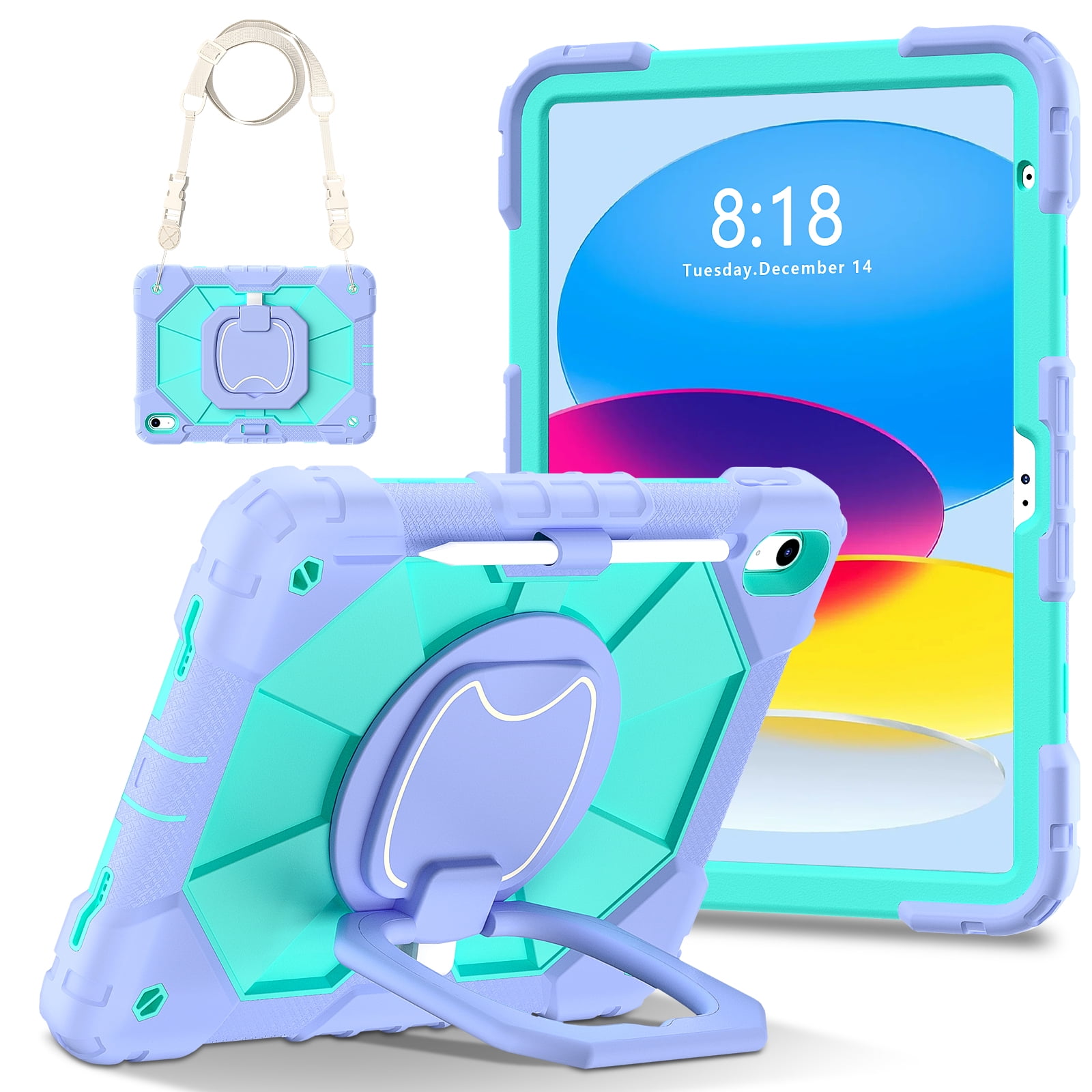 Armor Stand Case for iPad 10.9 2022 10th 10.2 7th 8th 9th Air2 Pro 9.7 ...