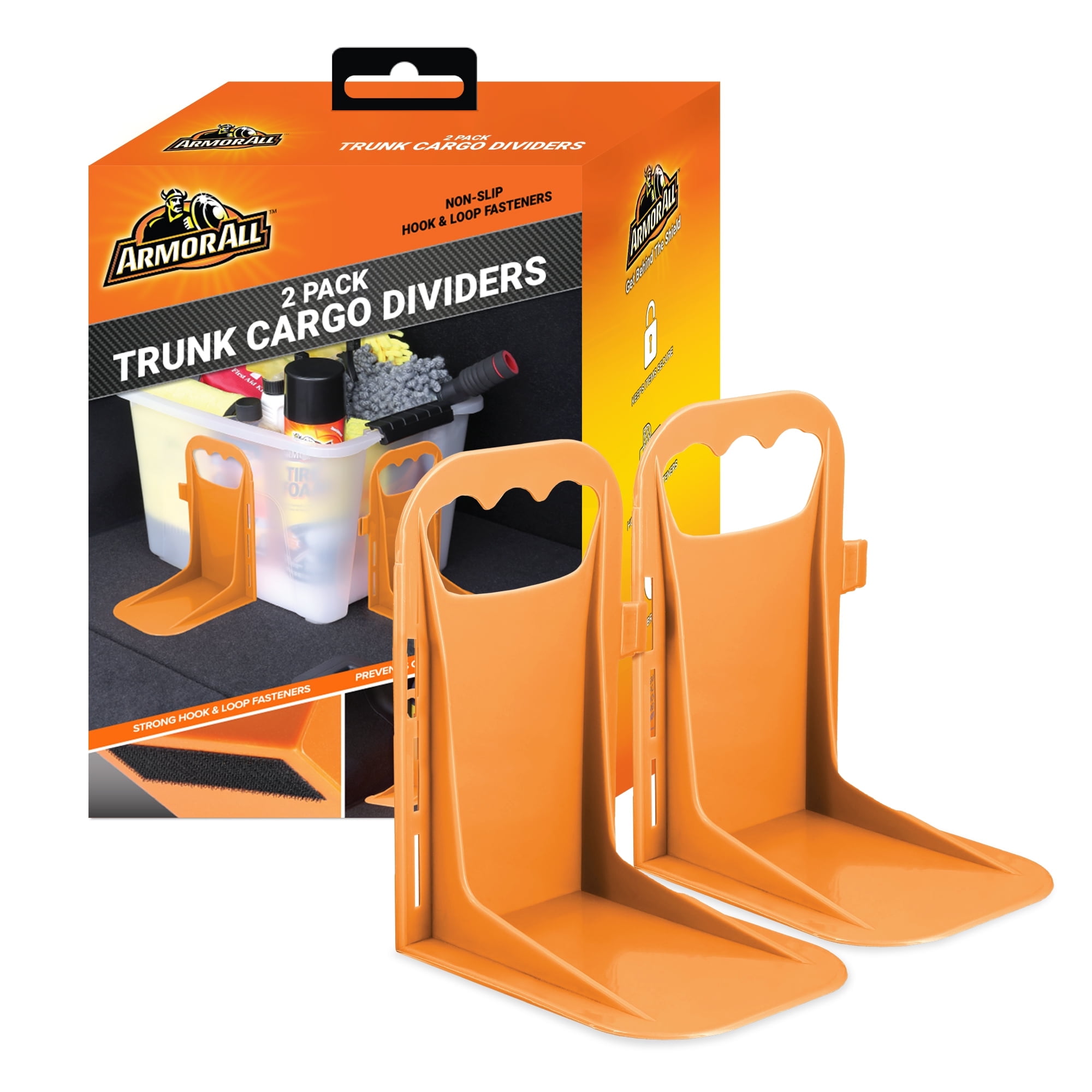 Armor All Trunk Cargo Blocks, 2 Pack of Cargo Dividers, Velcro Trunk ...