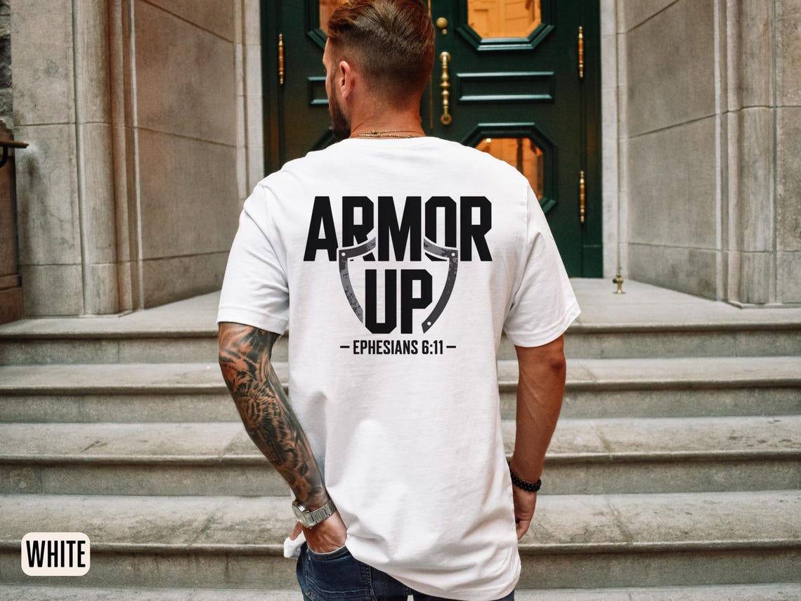 Armor Up Christian Tshirt, Men's Armor of God Unisex Tee, Spiritual ...