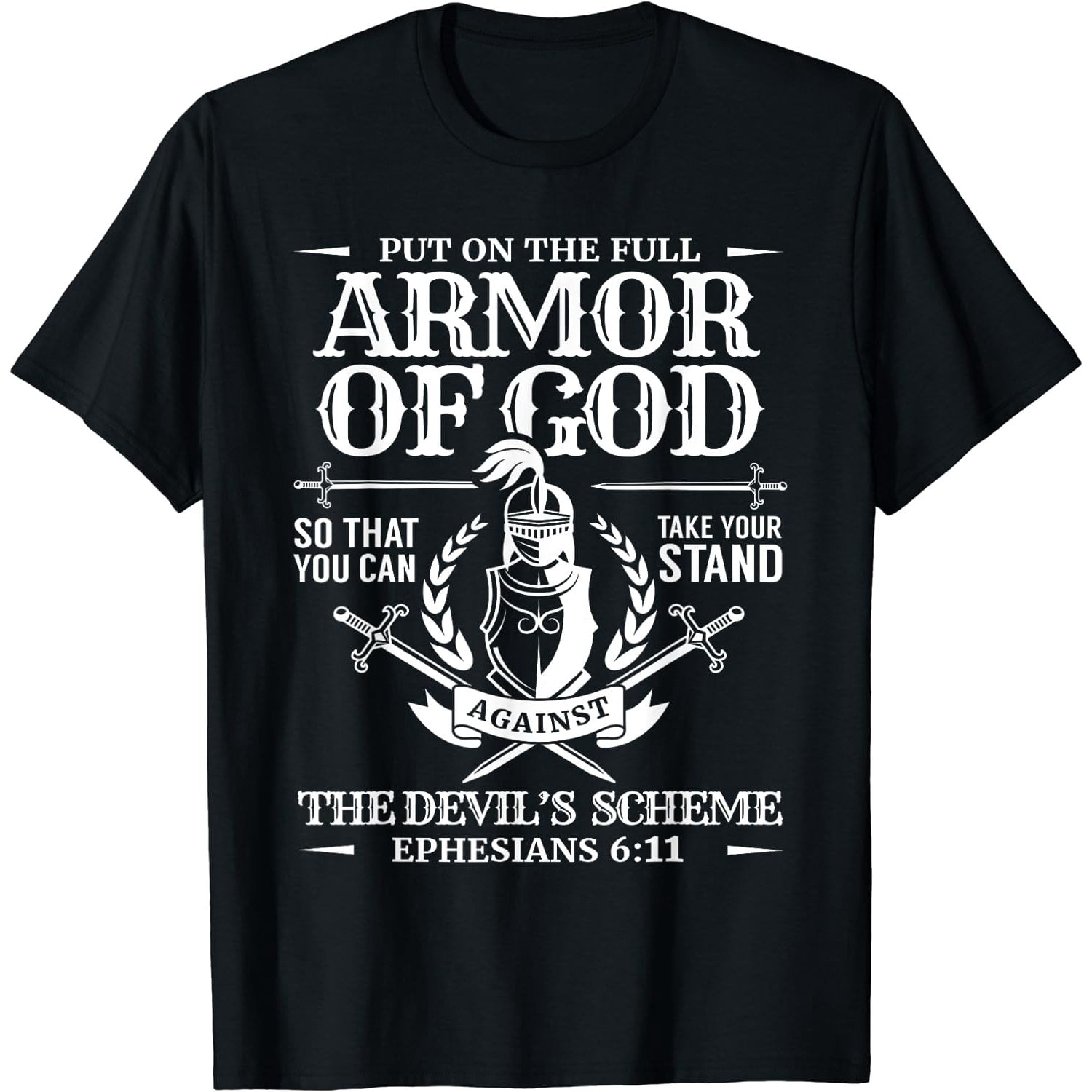 Armor of God Christian Bible Verse Religious T-Shirt - Walmart.com
