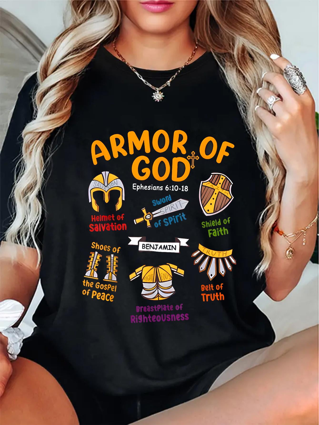 Armor of God Kids Christian Toddler Jesus Shield Ephesians T-Shirt ...