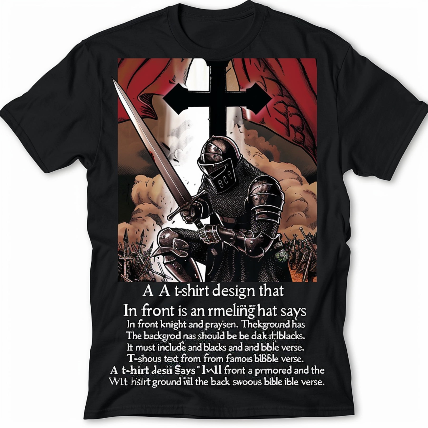 Armor Of God Knight Prayer Tshirt Christian Bible Verse Tee