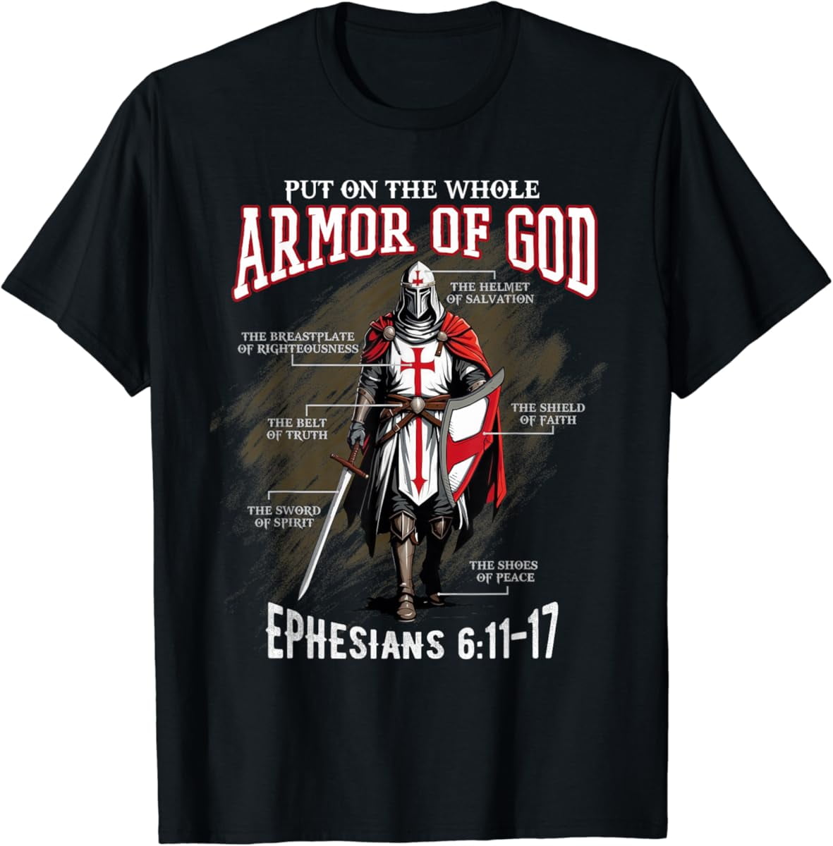 Armor of God Men Women Christian Bible Verse T-Shirt Sweatshirt All ...