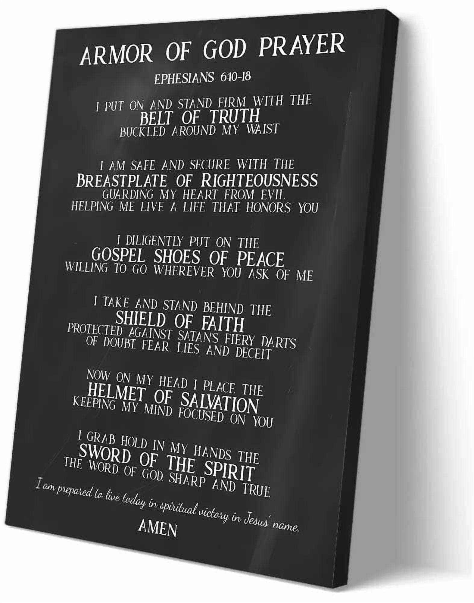 Armor of God Prayer Wall Art Christian Poster Printing Canvas Colouring ...