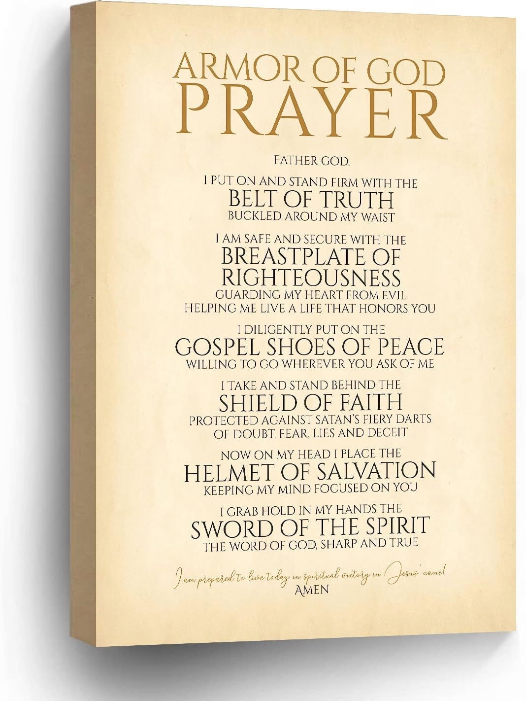 Armor of God Wall Art Bible Verse Vintage Scripture Poster Christian ...