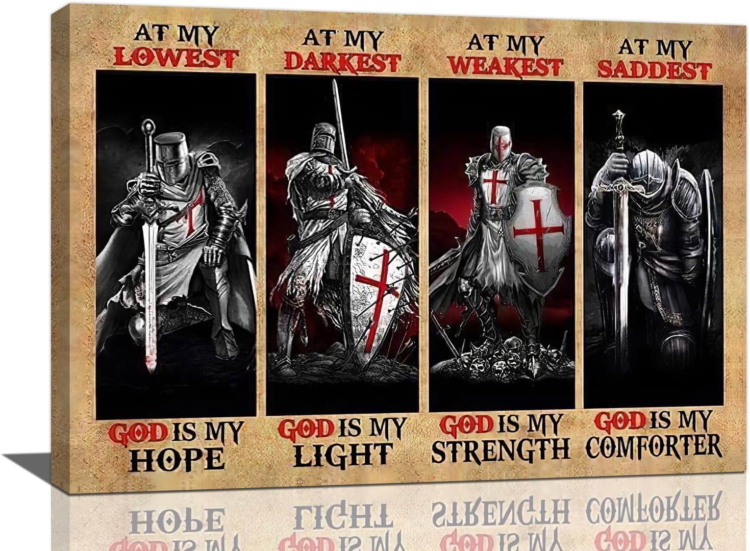 Armor of God Wall Art Warrior Knight Pictures Wall Decor Christian ...