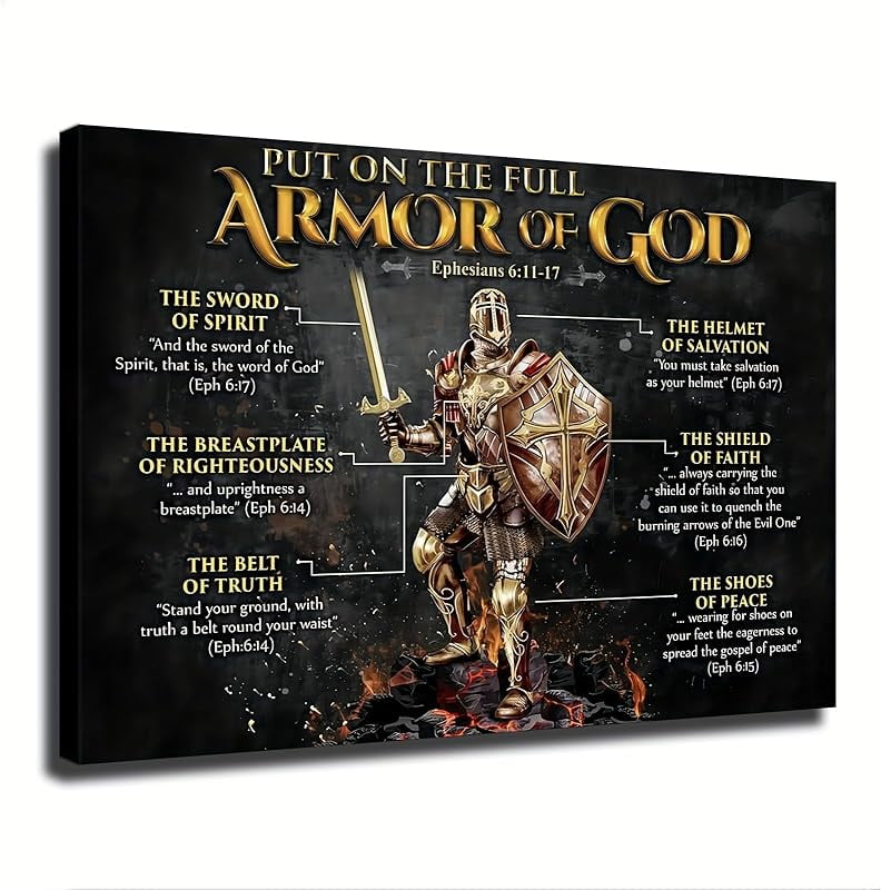 Armor of God for Women Men Put on The Full Armor of God Warrior of God ...