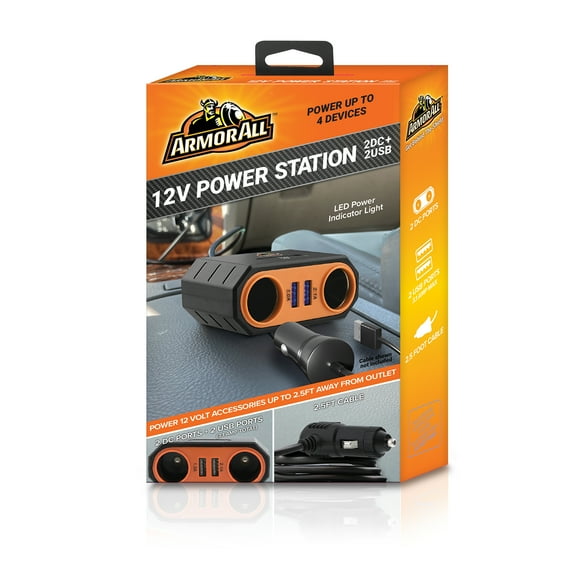 ArmorAll Multi Port Car Plug 2 DC 4 USB - Walmart.com