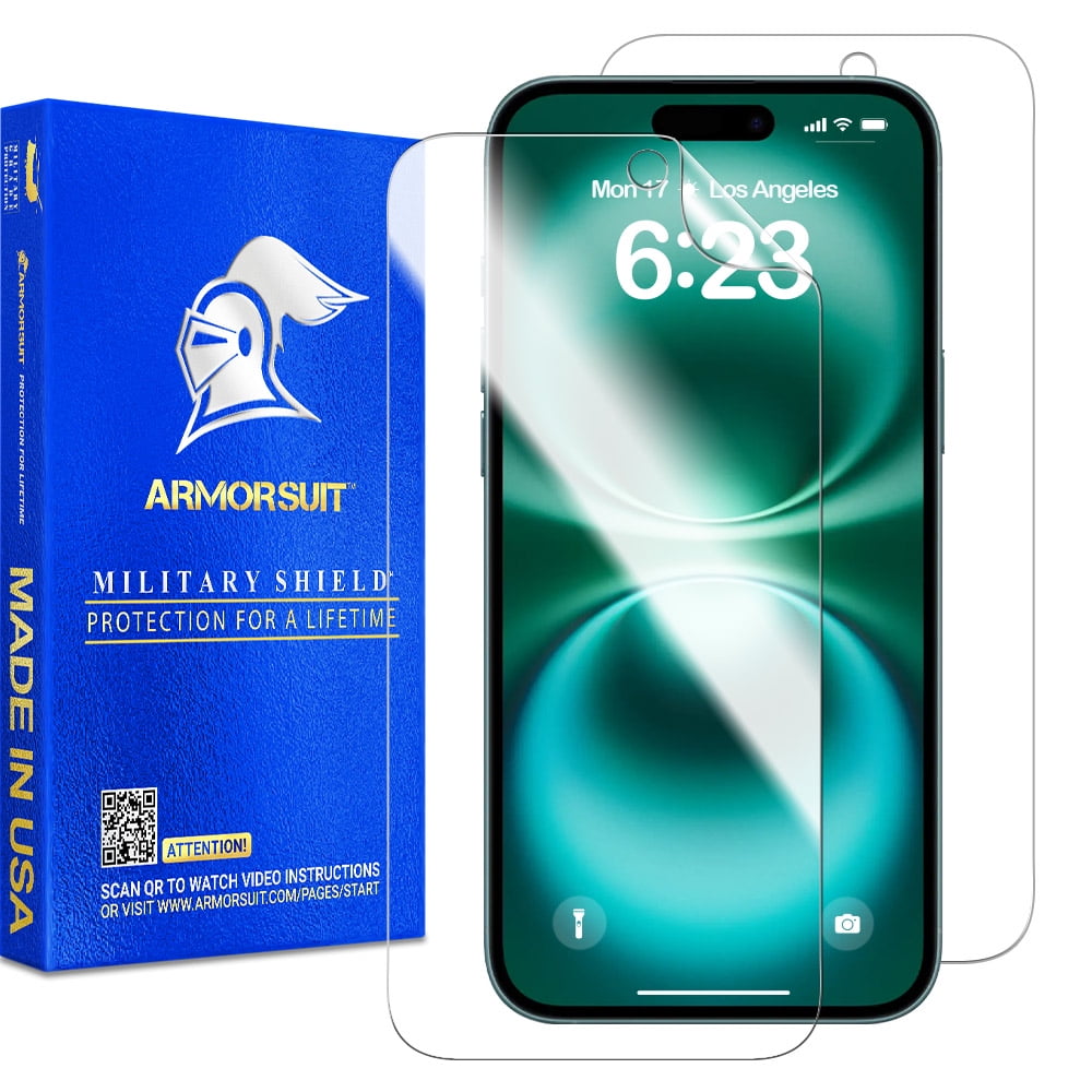 ArmorSuit 2 Pack for iPhone 16 Screen Protector Case Friendly ...