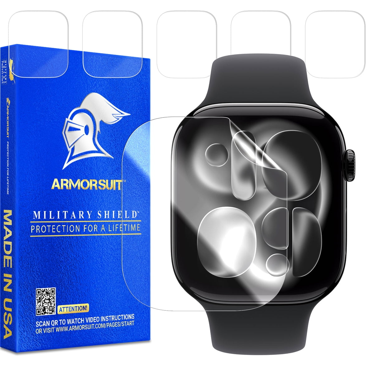 ArmorSuit 6 Pack for Apple Watch 11 2025 46mm MilitaryShield HD ...