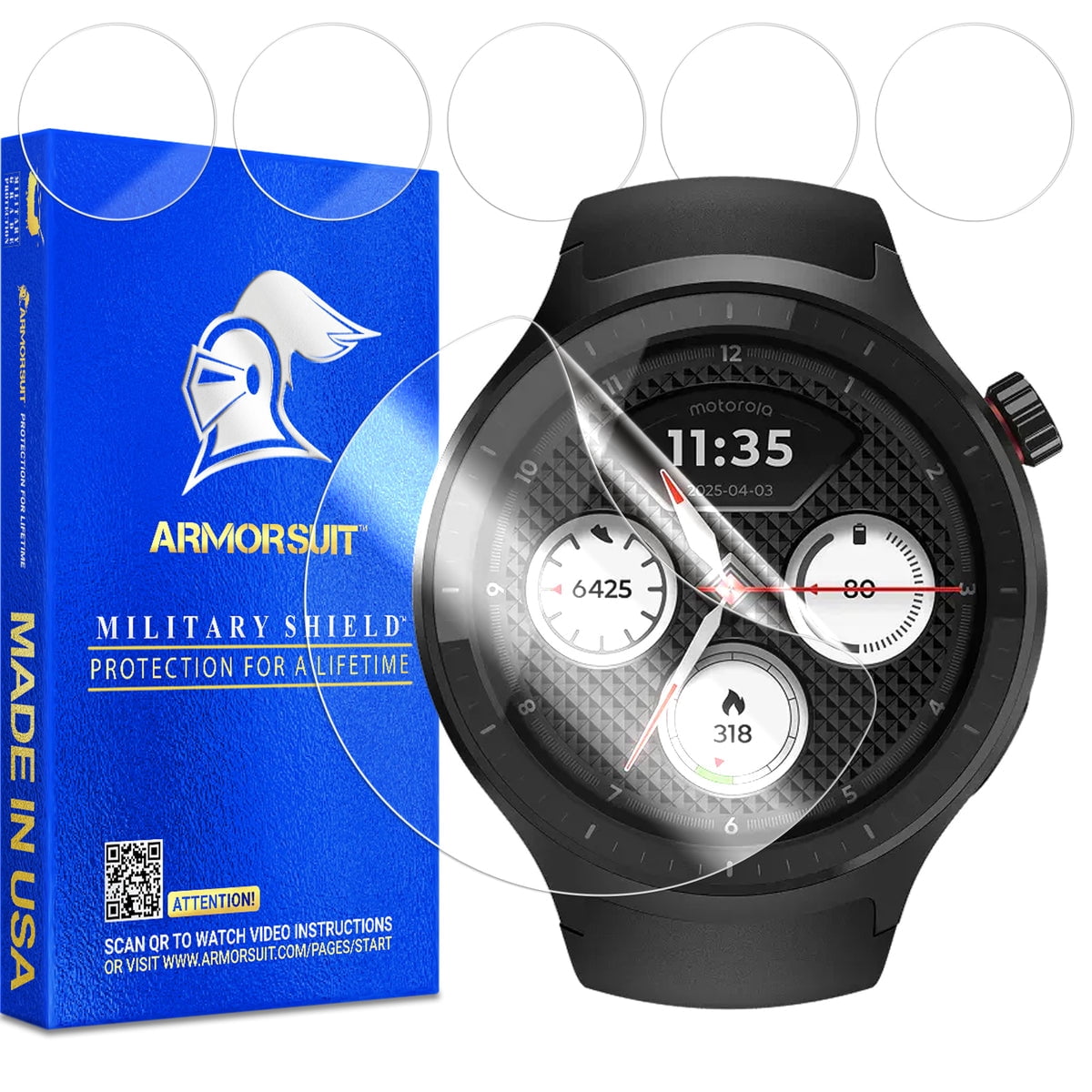 ArmorSuit 6 Pack for Motorola Moto Watch (2026) Screen Protector ...