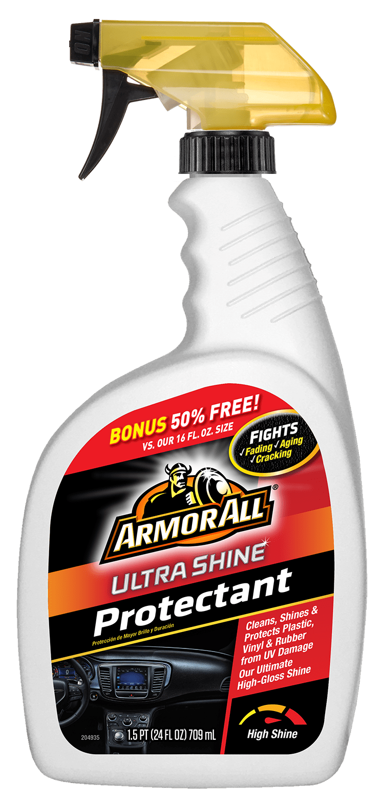 Armor All Ultra Shine Protectant 24oz for Car Interior Plastic Rubber ...