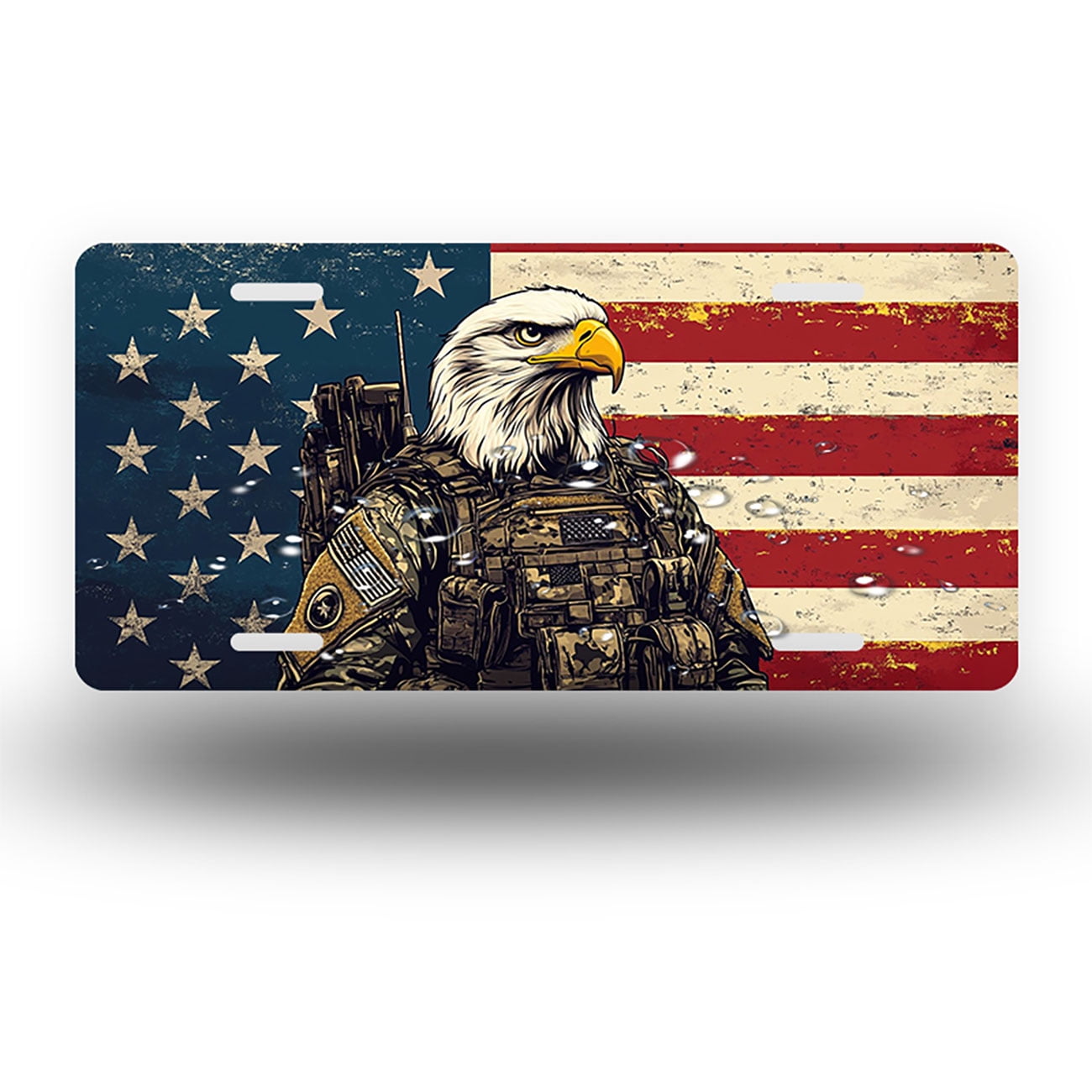 Armored Eagle Front License Plate,Metal License Plate,Funny Standard ...