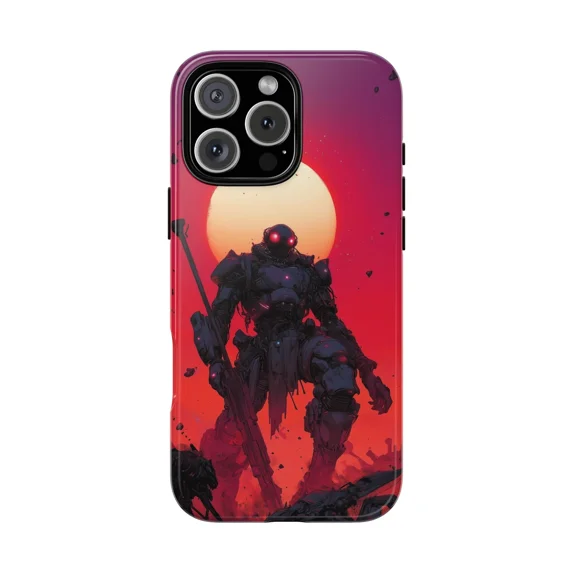 Armored Mech Robot Apocalypse Scene Phone Case for iPhone 17-11 Pro Max ...