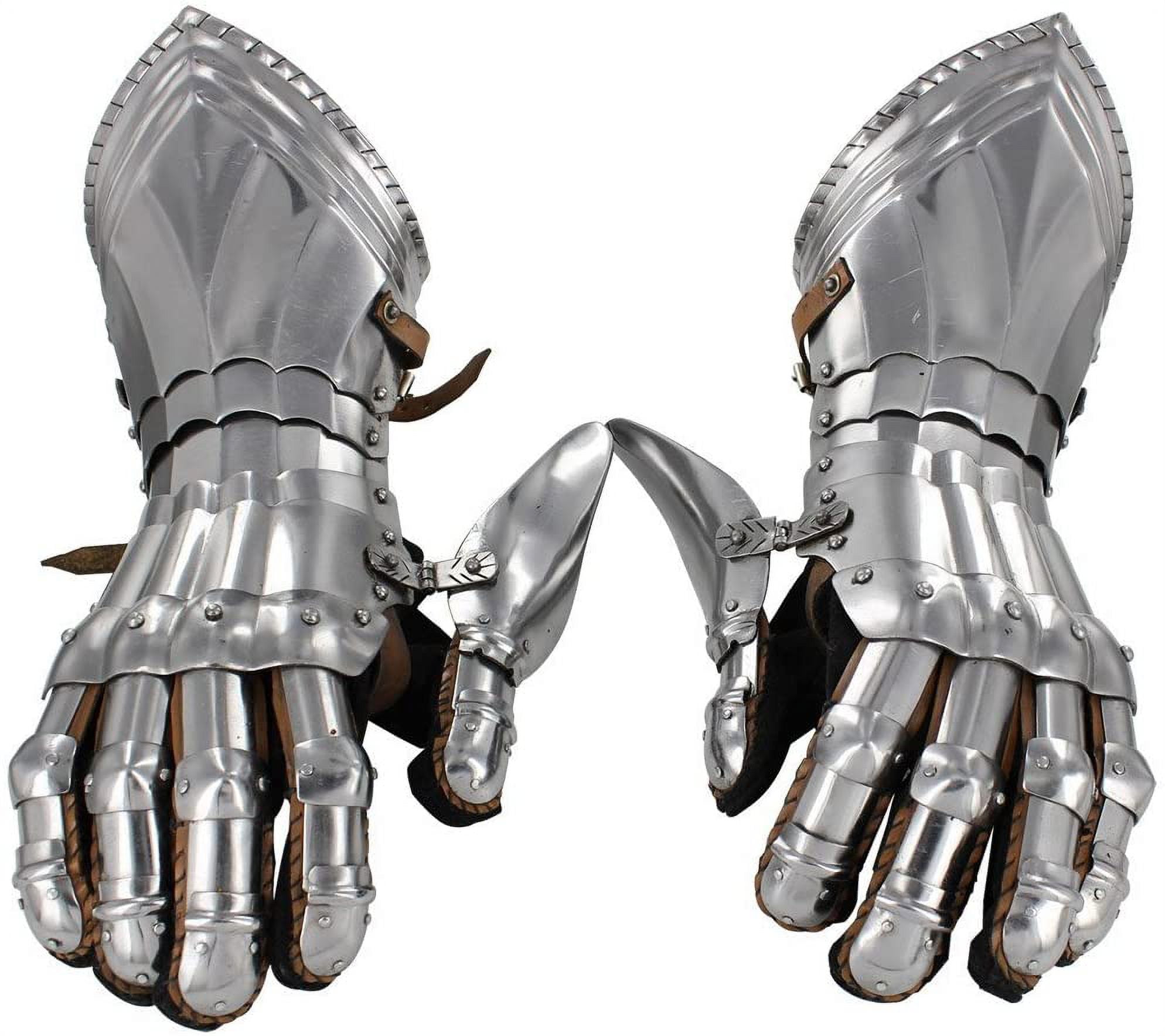 Armored Medieval Polished Knights Gauntlets - Walmart.com