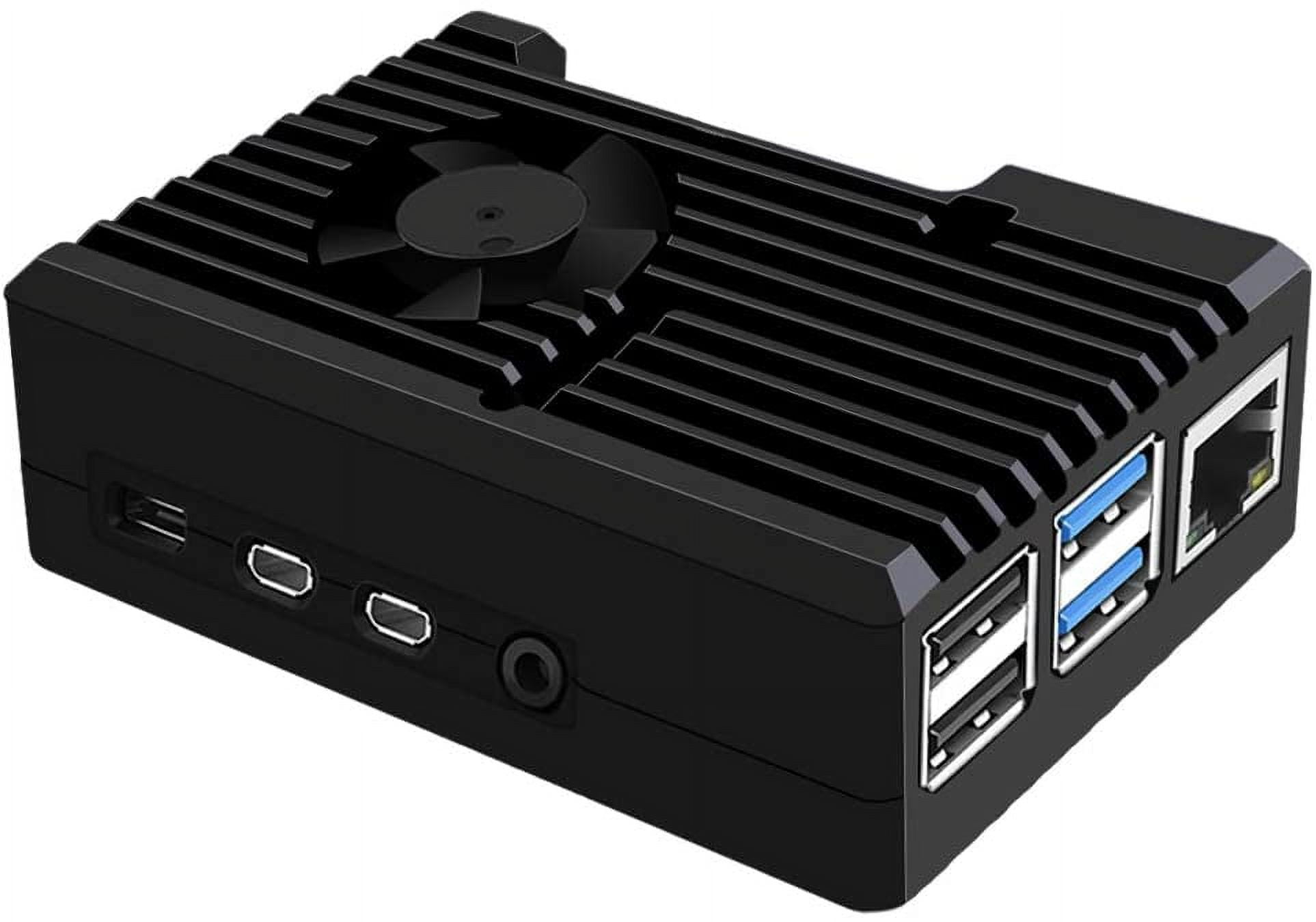 Armored Shell with Fan, Pi 4 Passive Aluminum Alloy Shell with Cooling ...