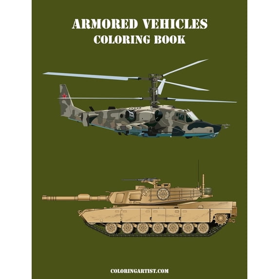 Armored Vehicles Coloring Book - Walmart.com