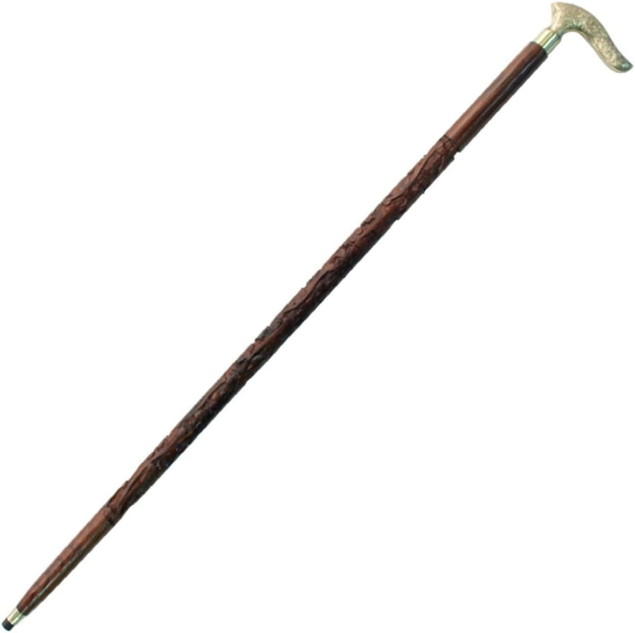 Armory Replica Brass Pastoral Half-Crook Sheesham Cane Aluminum Handle ...
