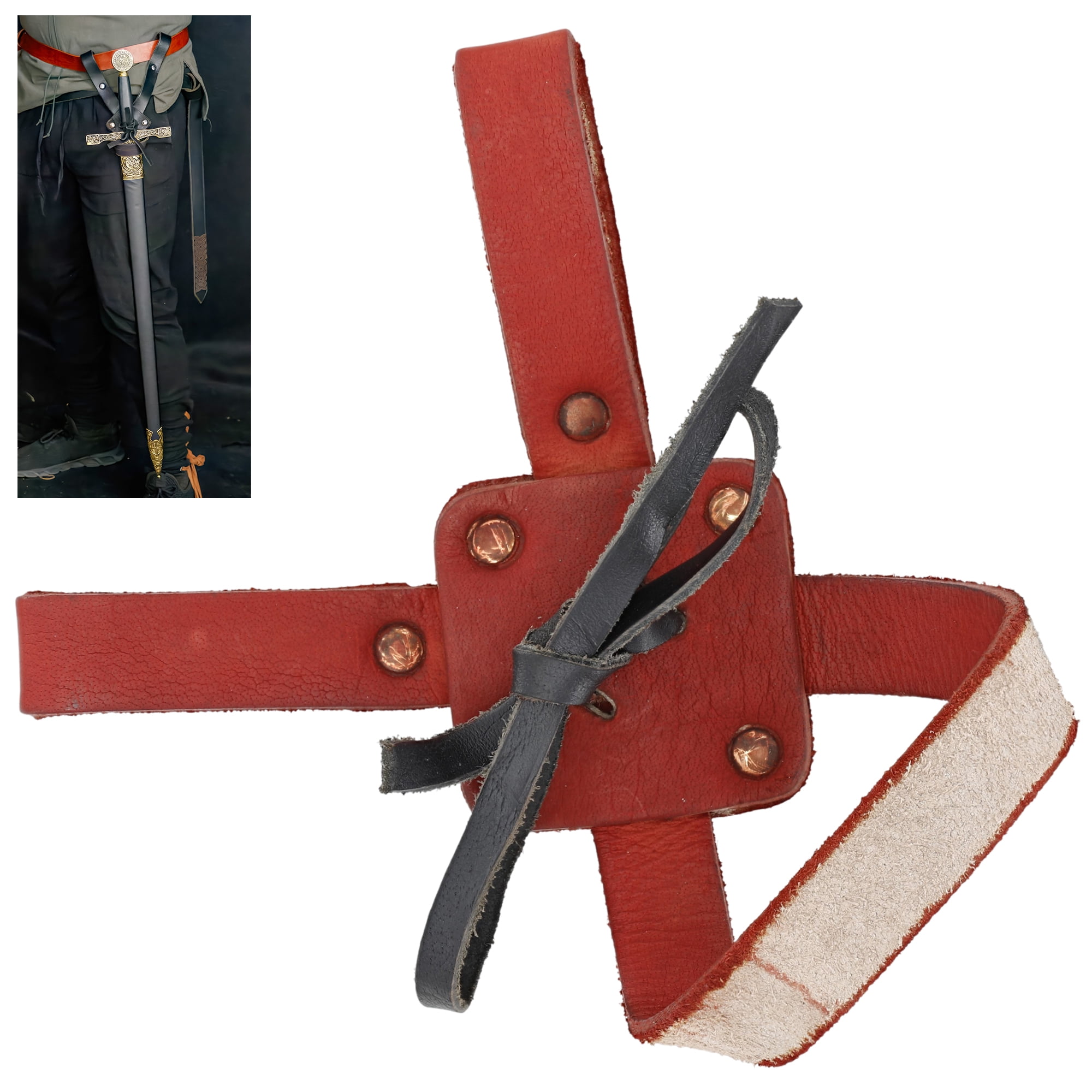 Armory Replicas Ambidextrous Sword or Axe Frog Genuine Rawhide Leather ...