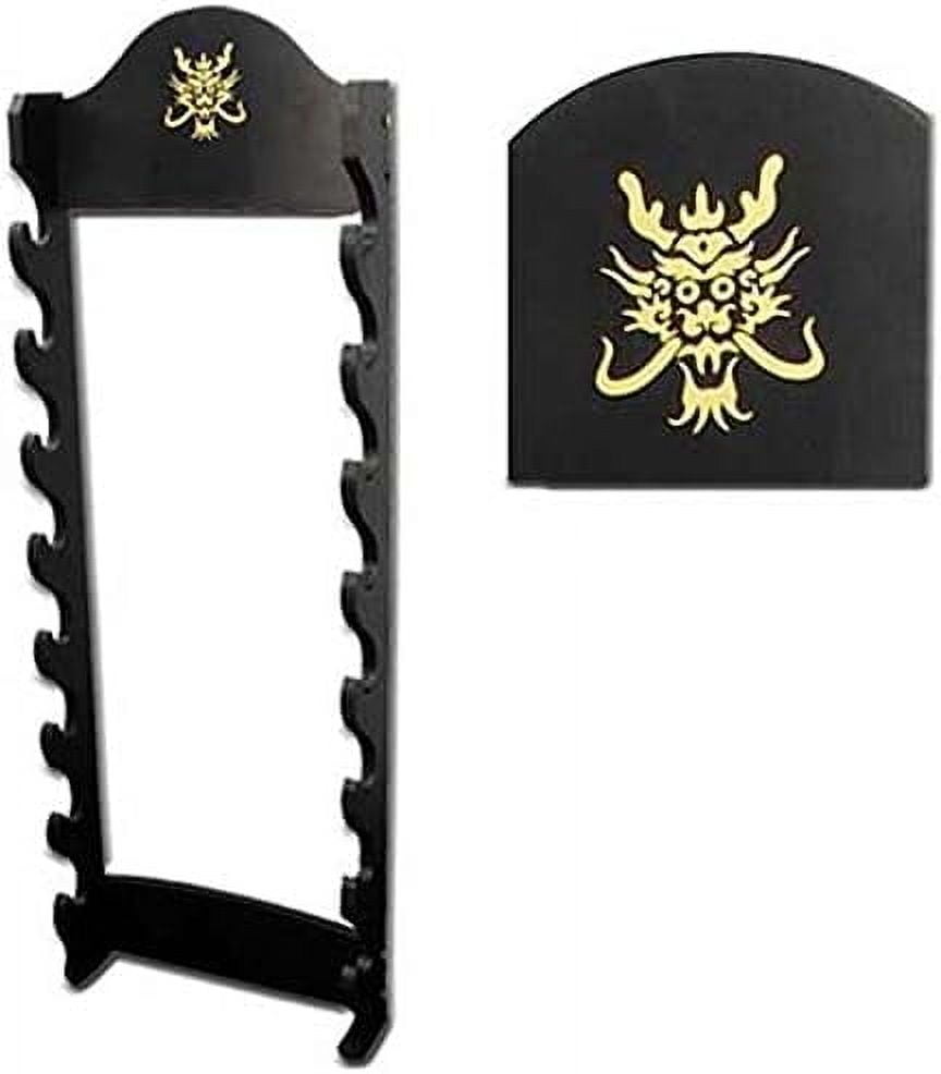 Armory Replicas Deluxe Eight-Tier Wooden Sword Wall Display Includes ...