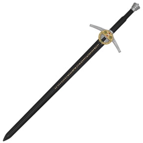 Star Power Musketeer Costume Sword w Scabbard, Grey Black Gold, 25.5 ...